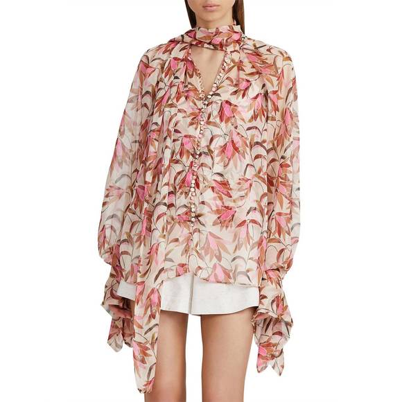 Acler | Tops | New Acler Cathedral Blouse In Pink Wandering Floral ...